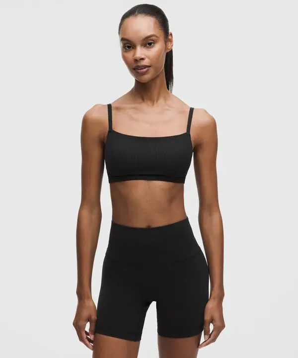 Lululemon Ribbed Cami-strap Bra - Black