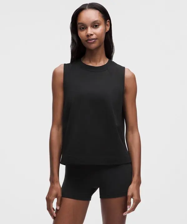 Lululemon Scuba Cotton Jersey Tank Top - Black