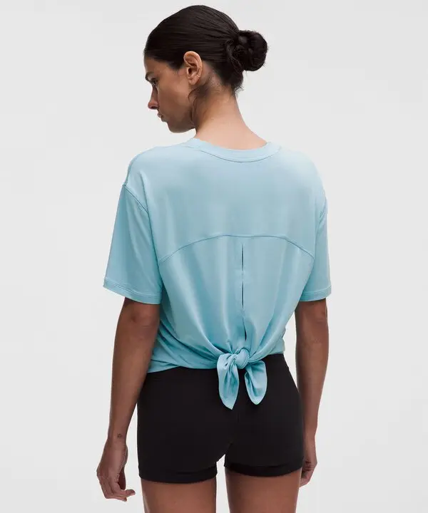 Lululemon Silkyappeal Tie-back Short-sleeve Shirt - Seafoam