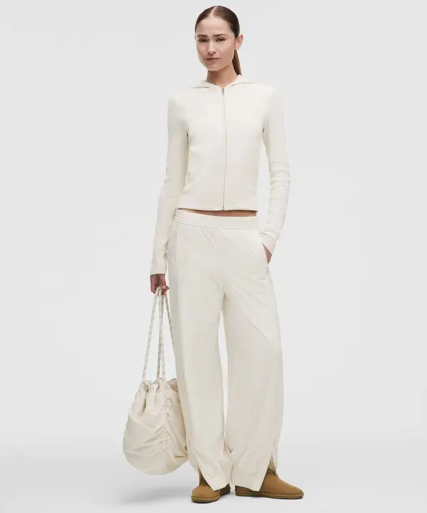 Lululemon Structured Knit Zip-up Hoodie - Light Ivory
