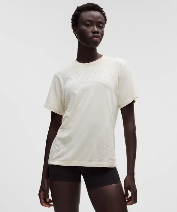 Lululemon Swiftly Relaxed Short-sleeve Shirt - Light Ivory