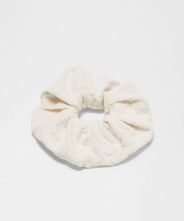 Lululemon Terry Jacquard Oversized Scrunchie - Light Ivory