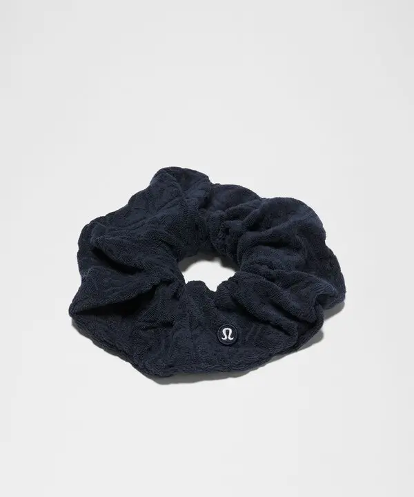 Lululemon Terry Jacquard Oversized Scrunchie - True Navy