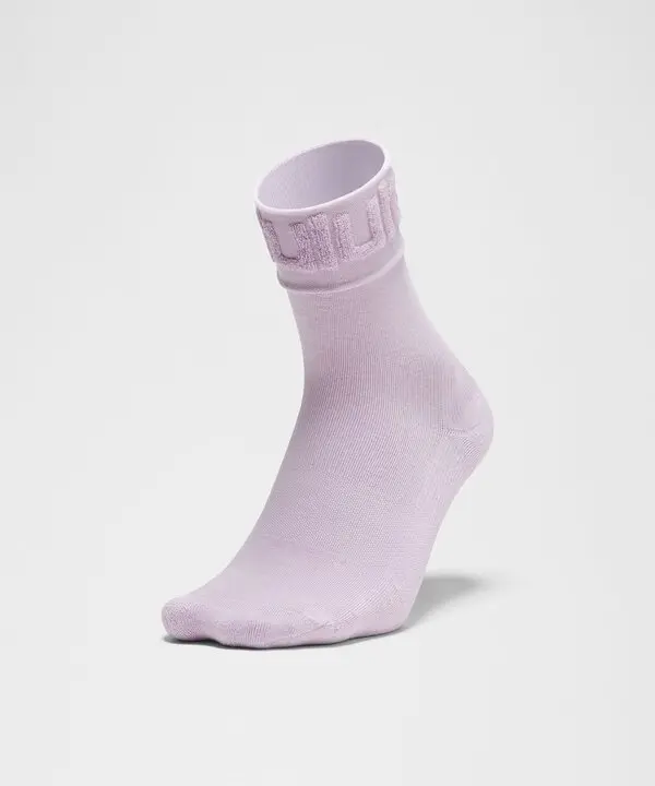 Lululemon Fold-over Terry Quarter Socks