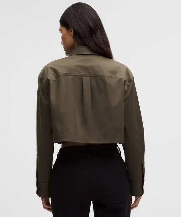 Lululemon Woven Cropped Button-up Long-sleeve Shirt