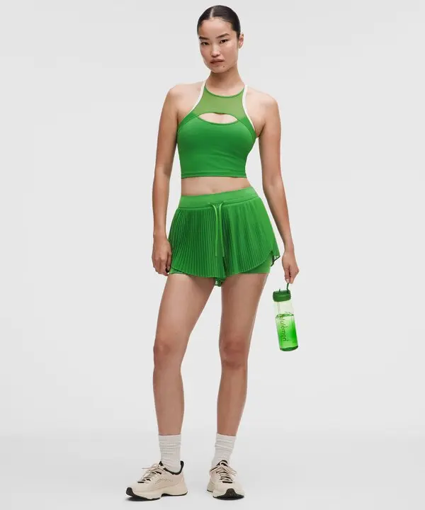 Lululemon Ace Advantage High-rise Pleated Tennis Short 2 - Chameleon/chameleon