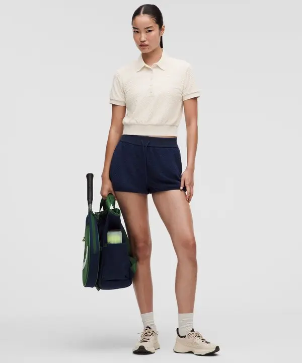 Lululemon Ace Advantage Terry Tennis Polo Shirt - Diamond Drop Light Ivory