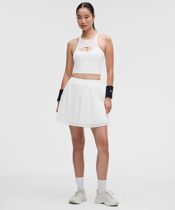 Lululemon Ace Advantage High-rise Pleated Tennis Skirt - White/white