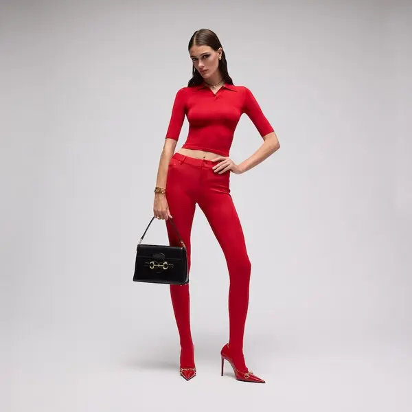 Gucci Patent Leather Horsebit Pointed Toe Stiletto Pumps - Red