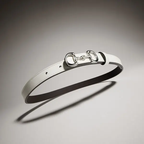Gucci Thin Belt With Horsebit Buckle Leather