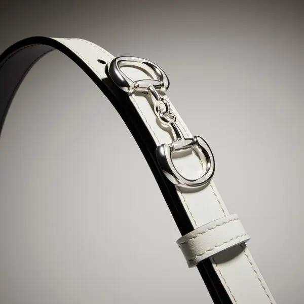 Gucci Thin Belt With Horsebit Buckle Leather