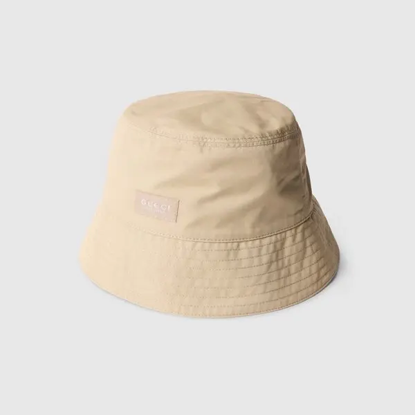 Gucci Cotton Canvas Bucket Hat - Beige