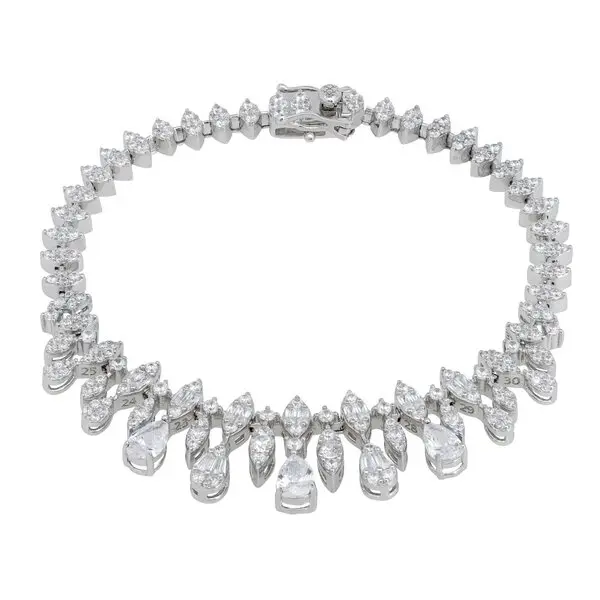 LATELITA White Duchess Moissanite Tennis Bracelet With Silver - White/silver