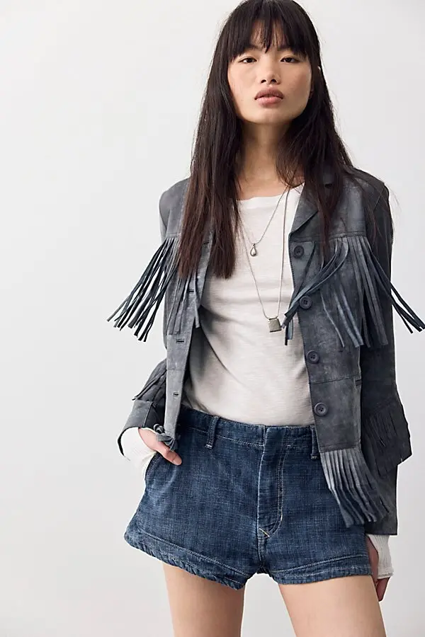 Free People We The Free West Side Denim Micro Chino Shorts - Rulebreaker