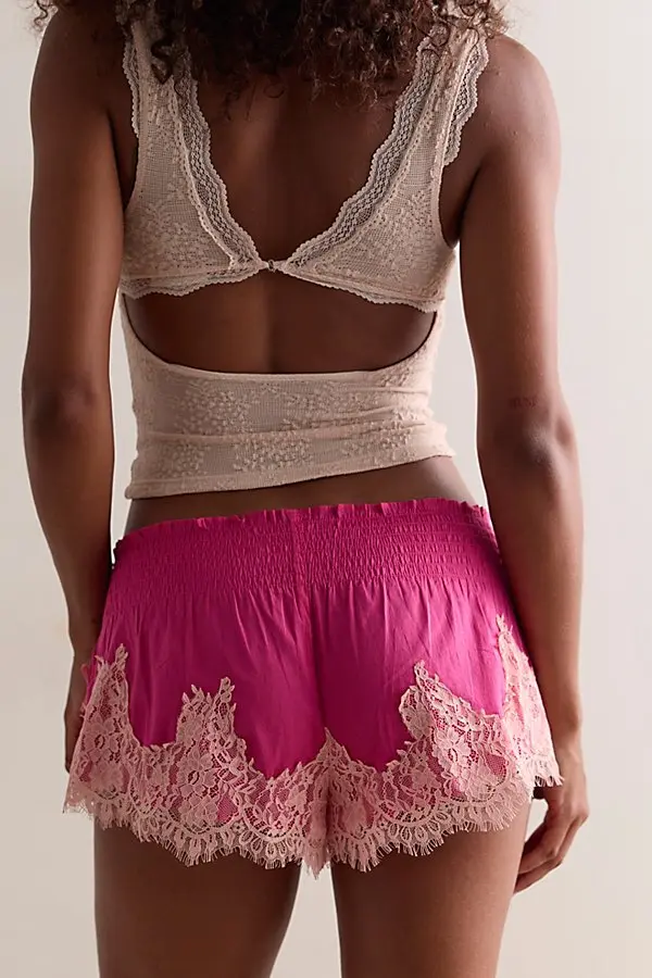 Free People Intimately Soft Spoken Micro Shorts - Beet Root