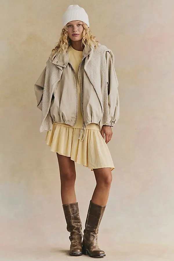 Free People Astrid T-shirt Mini Dress - Solar Lemon