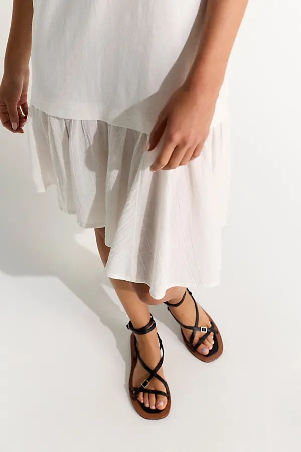 Free People Astrid T-shirt Mini Dress - Sugar Swizzle
