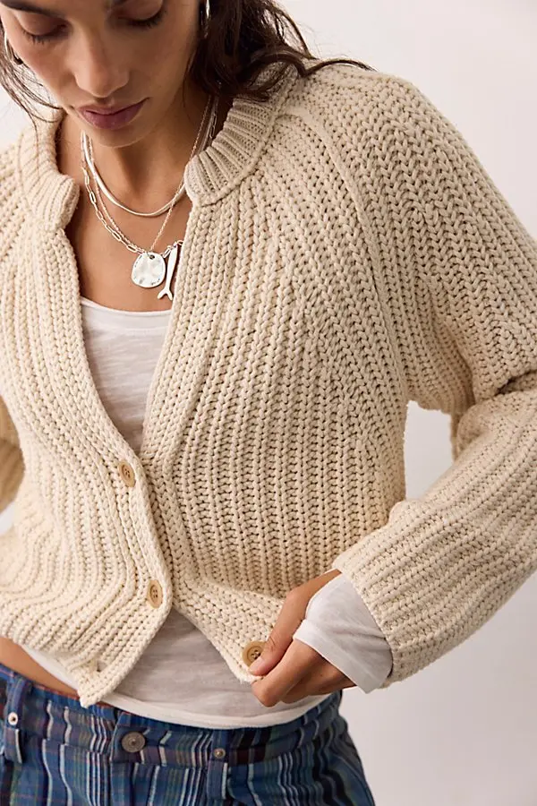 Free People Sweet Nothing Cotton Cardigan - Ivory