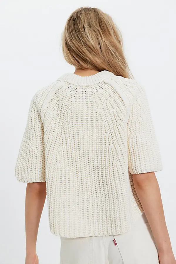 Free People Amy Cotton Sweater Tee - Ivory