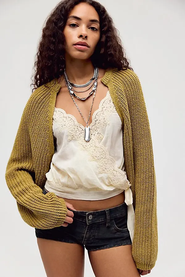 Free People We The Free Easy Knit Cotton Shrug