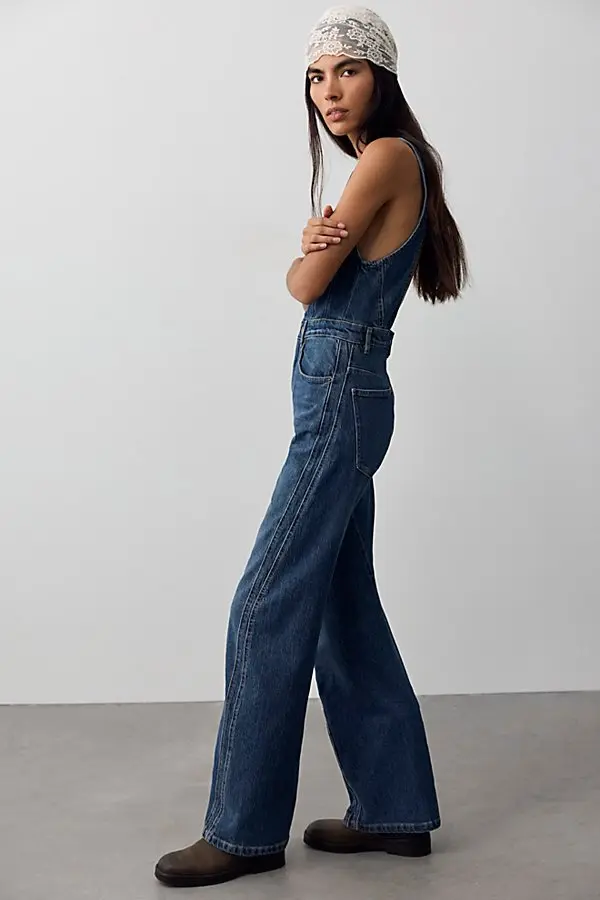 Free People We The Free Corsica Twisted Seam Jumpsuit - Celestial