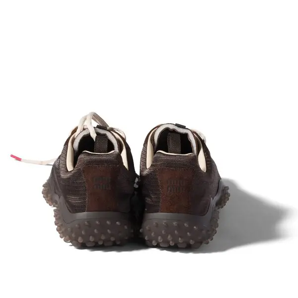 Miu Miu Bubble Technical Fabric And Suede Sneakers