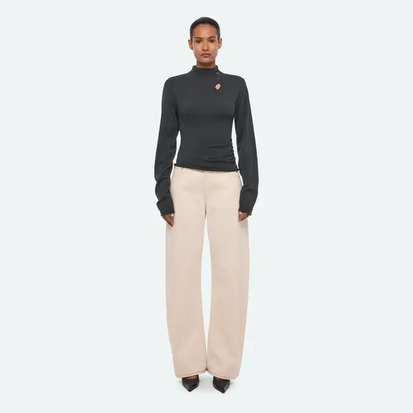 Helmut Lang Button Turtleneck - Forest Night