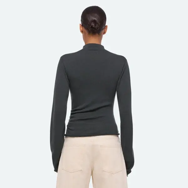 Helmut Lang Button Turtleneck - Forest Night