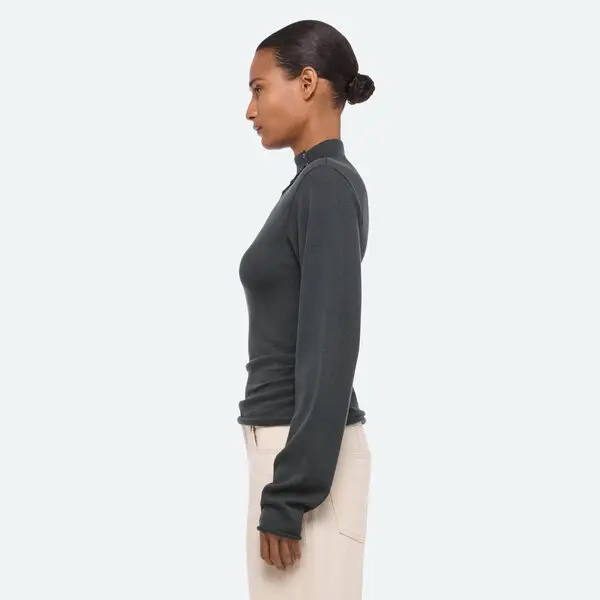 Helmut Lang Button Turtleneck - Forest Night
