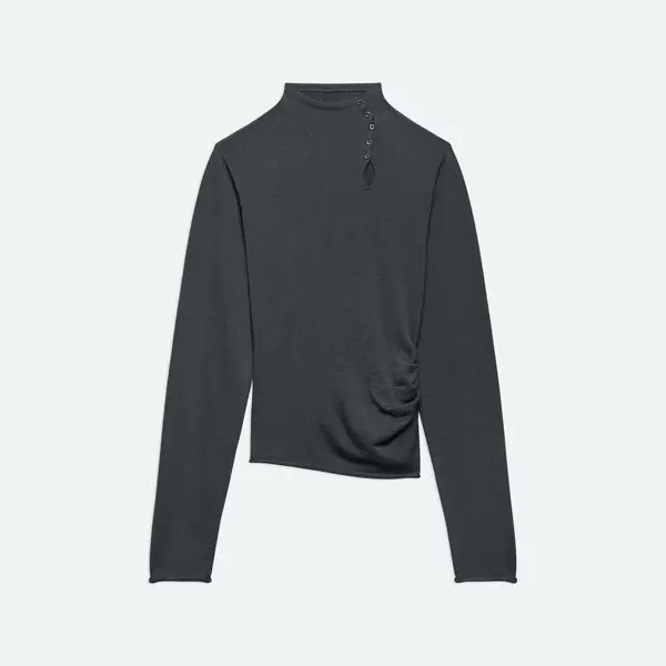 Helmut Lang Button Turtleneck - Forest Night