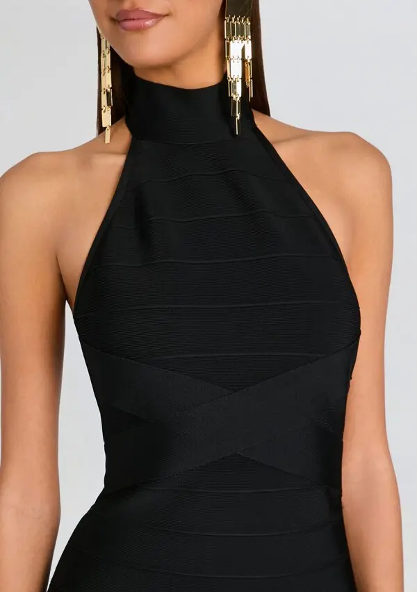 Retrofete Runa Bandage Knit Dress - Black