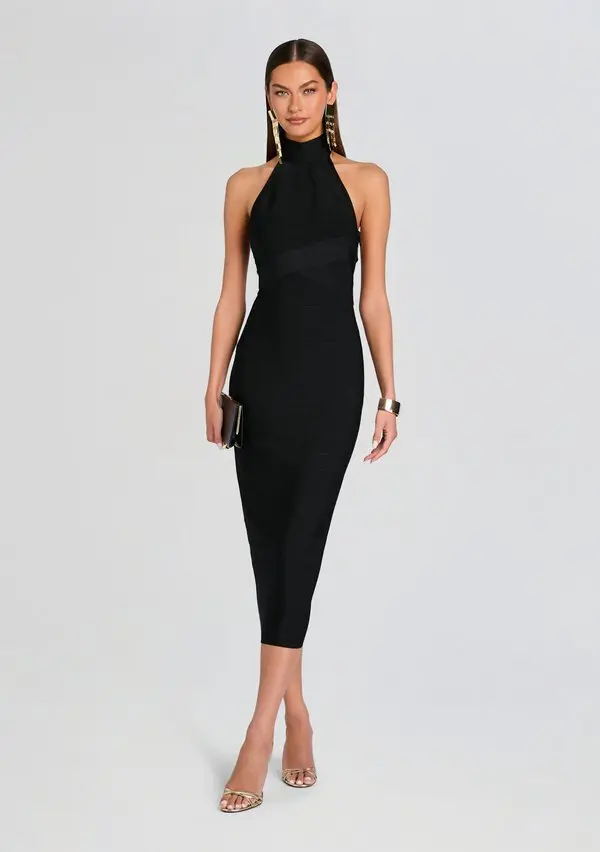 Retrofete Runa Bandage Knit Dress - Black