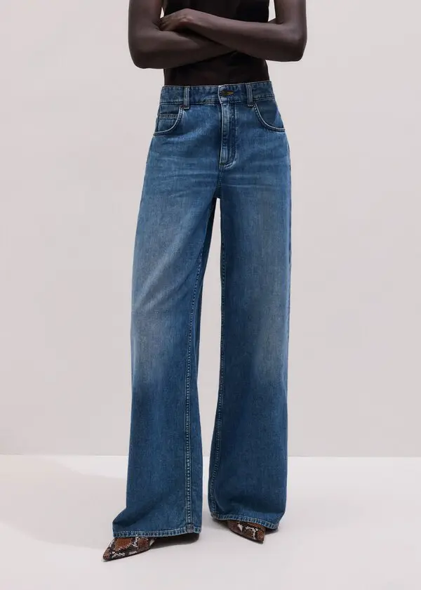 ME+EM Slouchy Long-length Wide-leg Jean