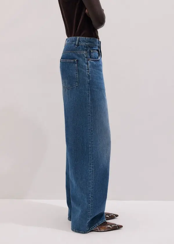 ME+EM Slouchy Long-length Wide-leg Jean