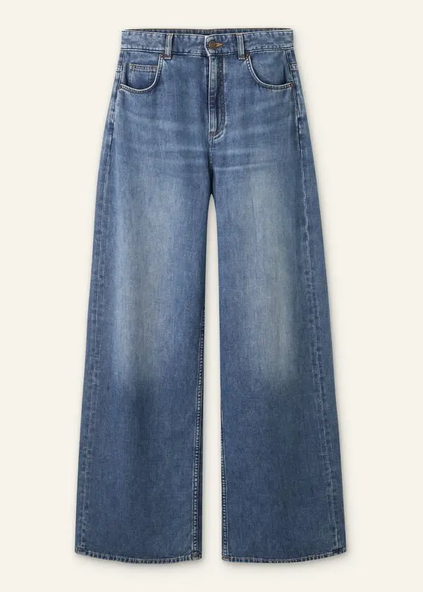 ME+EM Slouchy Long-length Wide-leg Jean