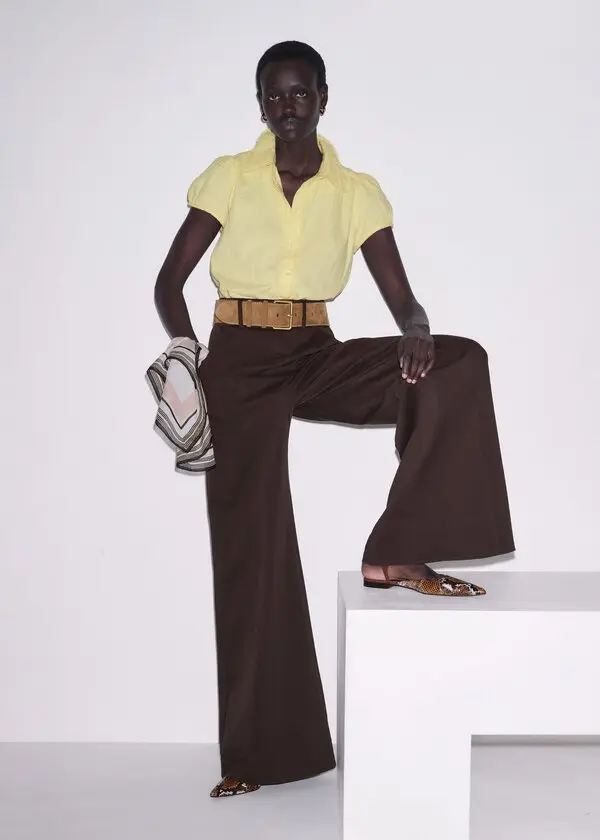 ME+EM High Waist Wide-leg Trousers - Cocoa Brown
