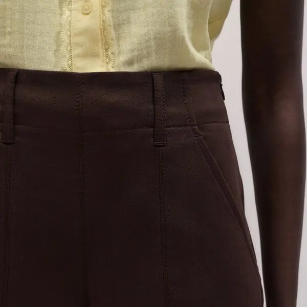 ME+EM High Waist Wide-leg Trousers - Cocoa Brown