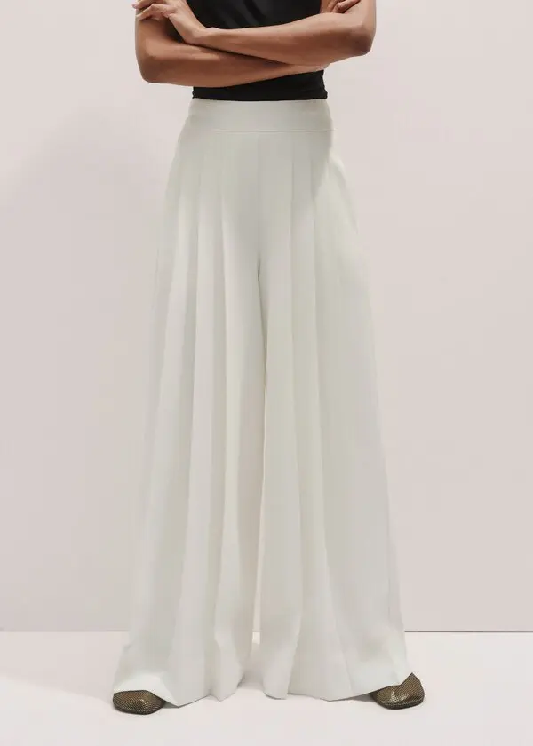 ME+EM Satin Back Crepe Wide Leg Trouser