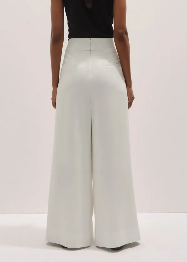 ME+EM Satin Back Crepe Wide Leg Trouser