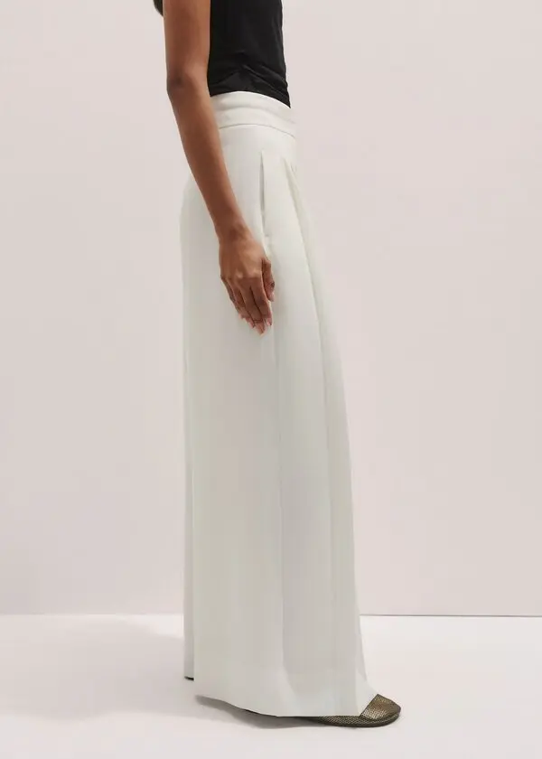 ME+EM Satin Back Crepe Wide Leg Trouser