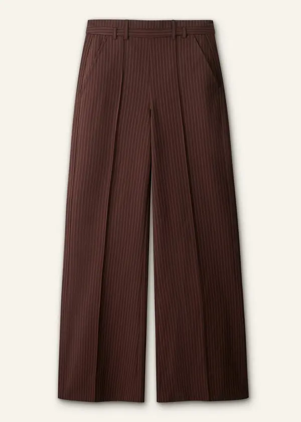ME+EM Pinstriped Wide-leg Trousers
