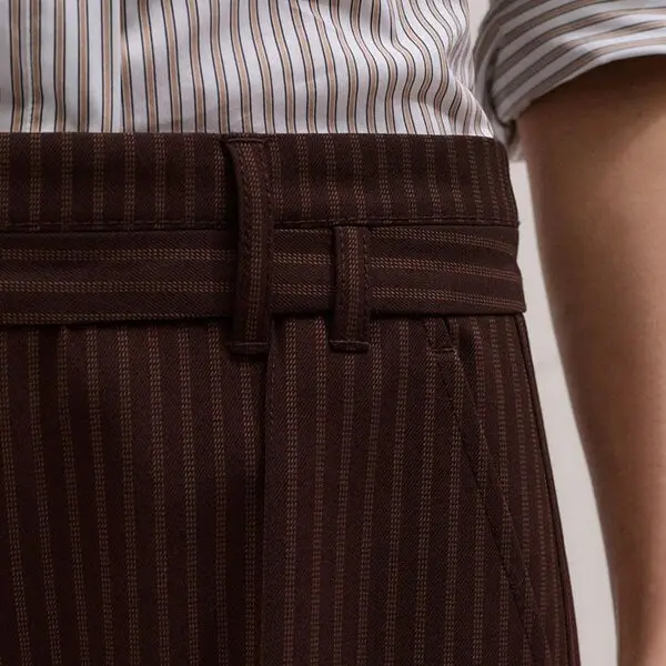 ME+EM Pinstriped Wide-leg Trousers