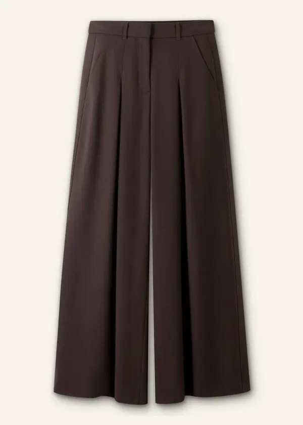 ME+EM Ultra Wide-leg Pleated Wool Trousers