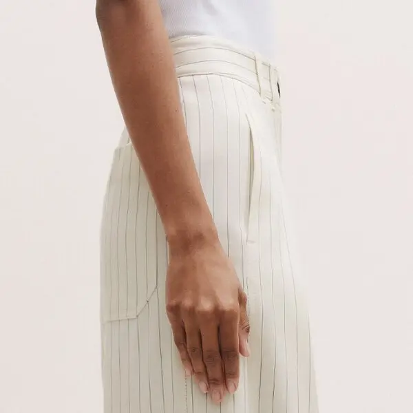 ME+EM Wide-leg Pinstripe Trousers