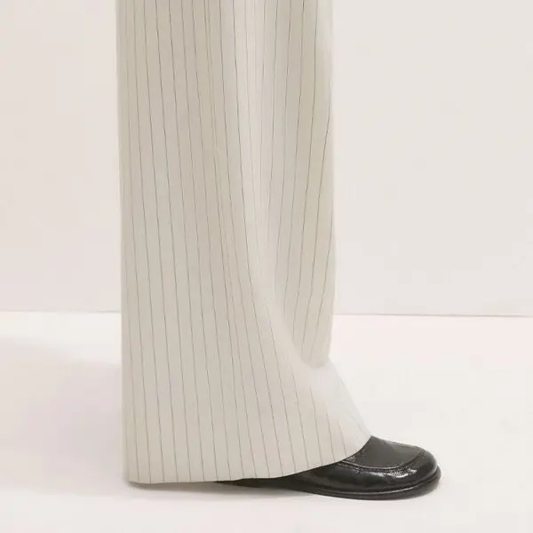 ME+EM Wide-leg Pinstripe Trousers