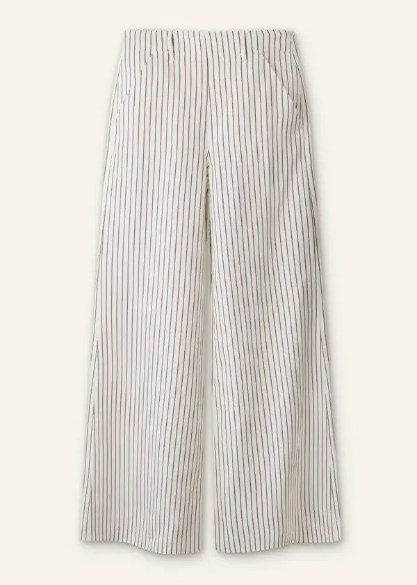 ME+EM High Waist Wide Leg Striped Trousers