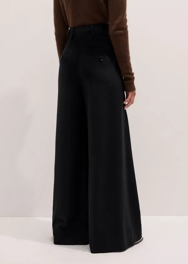 ME+EM Wool Pleated Wide-leg Trousers