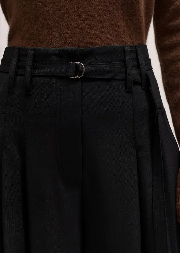 ME+EM Wool Pleated Wide-leg Trousers