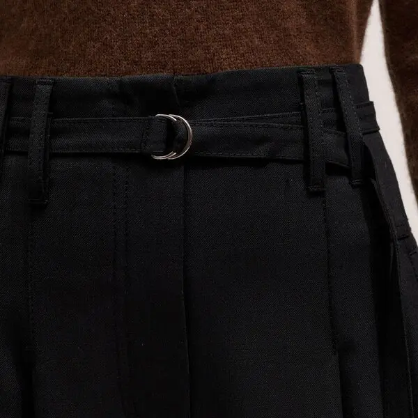 ME+EM Wool Pleated Wide-leg Trousers