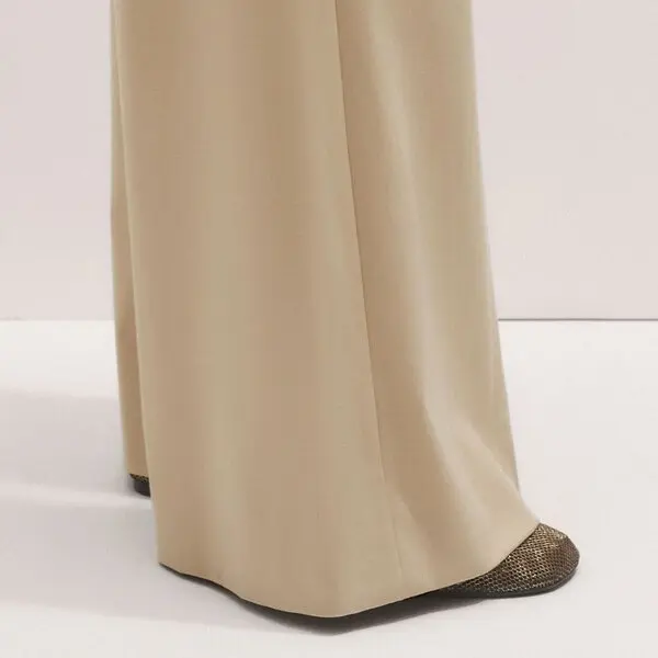 ME+EM High Waist Wide-leg Trousers - Light Stone